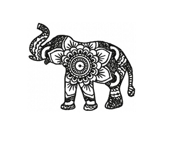 Elephant Machine Embroidery Design Embroidery Pattern - Etsy