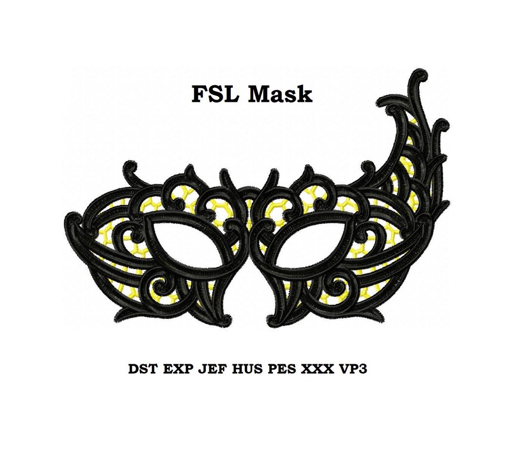 Machine Embroidery Design - Masquerade Mask Embroidery Instant Download ...