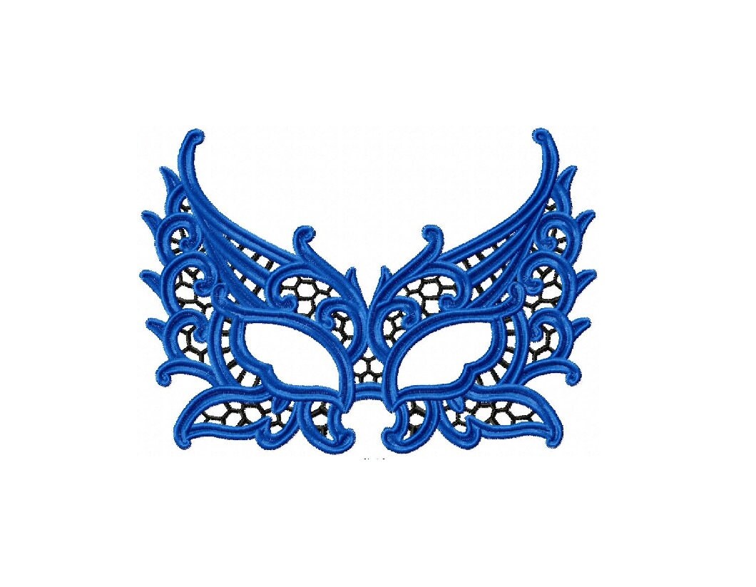 Machine embroidery design Masquerade Mask embroidery Instant | Etsy