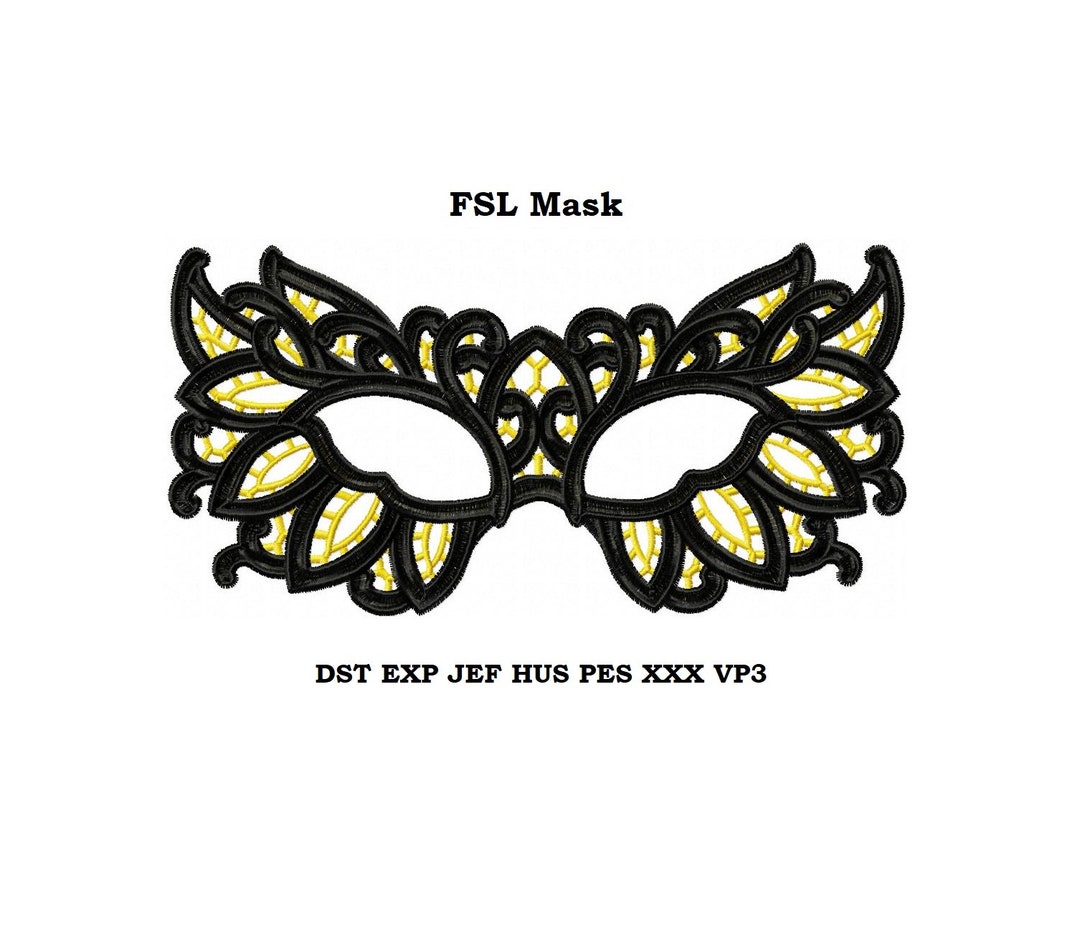 Machine Embroidery Design - Masquerade Mask Embroidery Instant Download ...