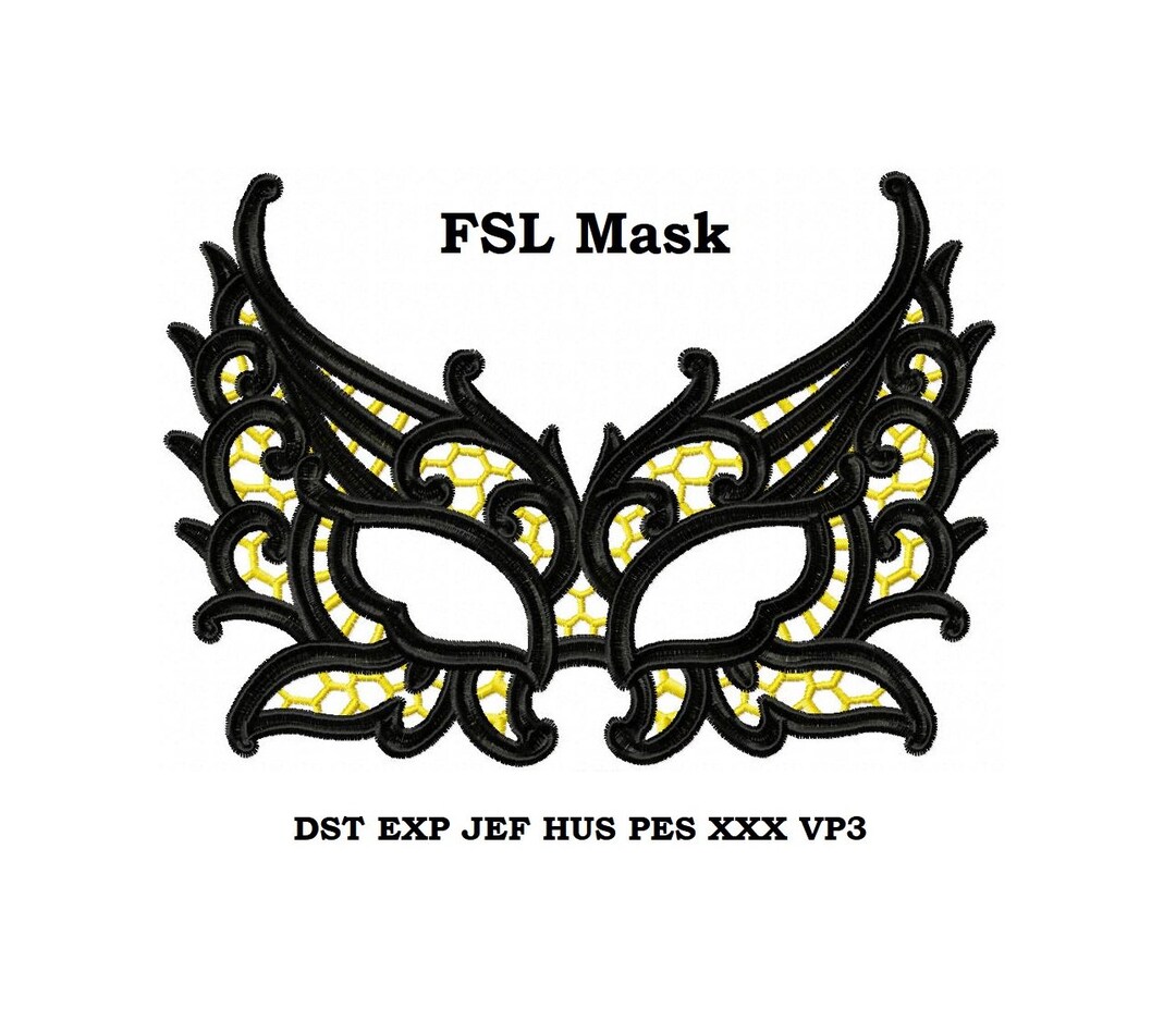 Machine Embroidery Design - Masquerade Mask Embroidery Instant Download ...