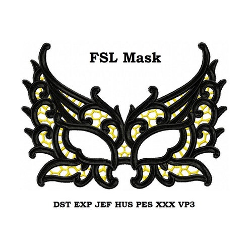 Machine Embroidery Design Masquerade Mask Embroidery Instant - Etsy