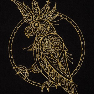 Parrot2 Embroidery Design - Contour Stitch Embroidery Pattern, Line Art ...