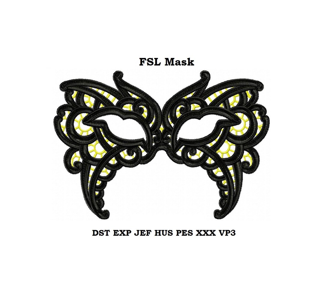 Machine Embroidery Design - Masquerade Mask Embroidery Instant Download ...