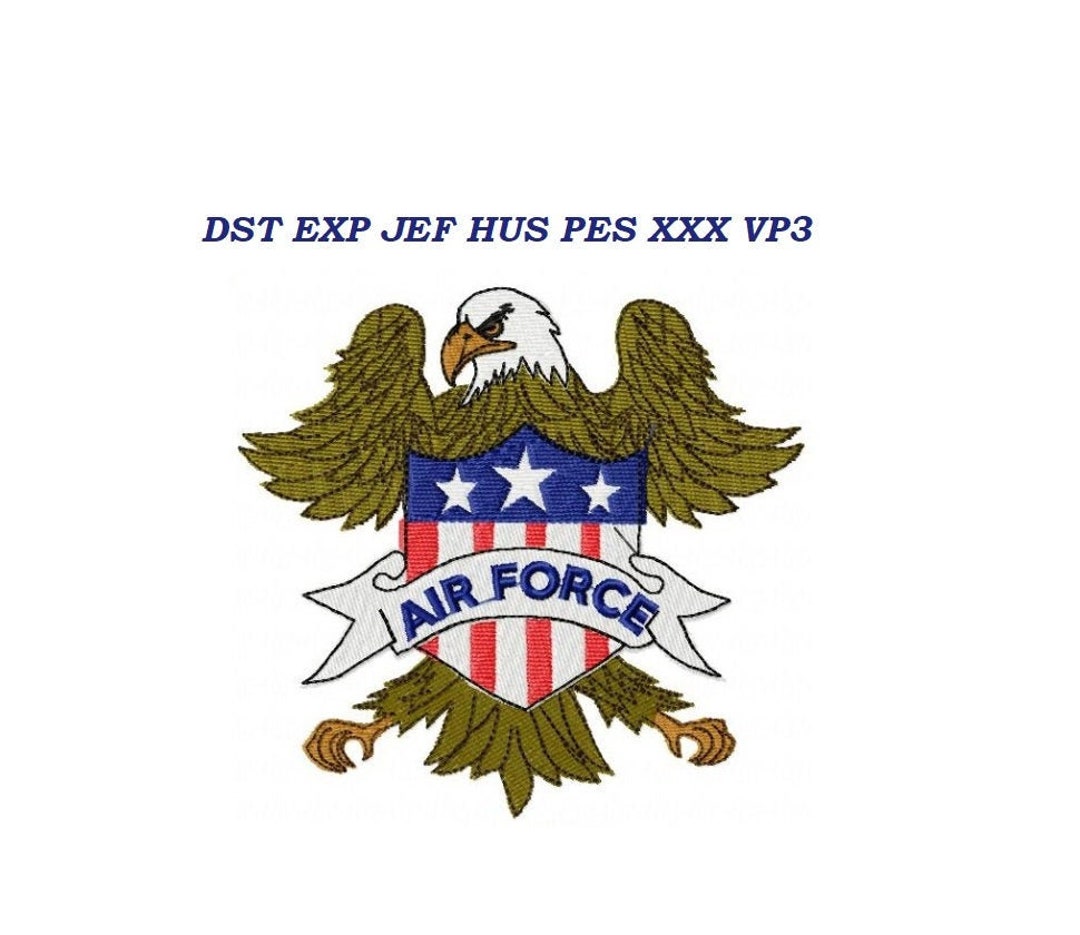 Air Force Embroidery Machine Design - USA Symbols Embroidery Pattern ...