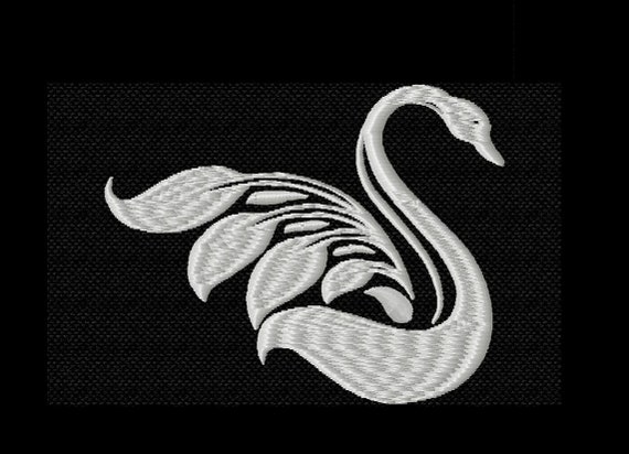 Swan Embroidery Design wedding embroidery pattern Instant | Etsy