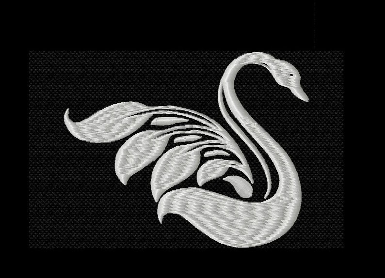 Swan Embroidery Design Wedding Embroidery Pattern Instant - Etsy