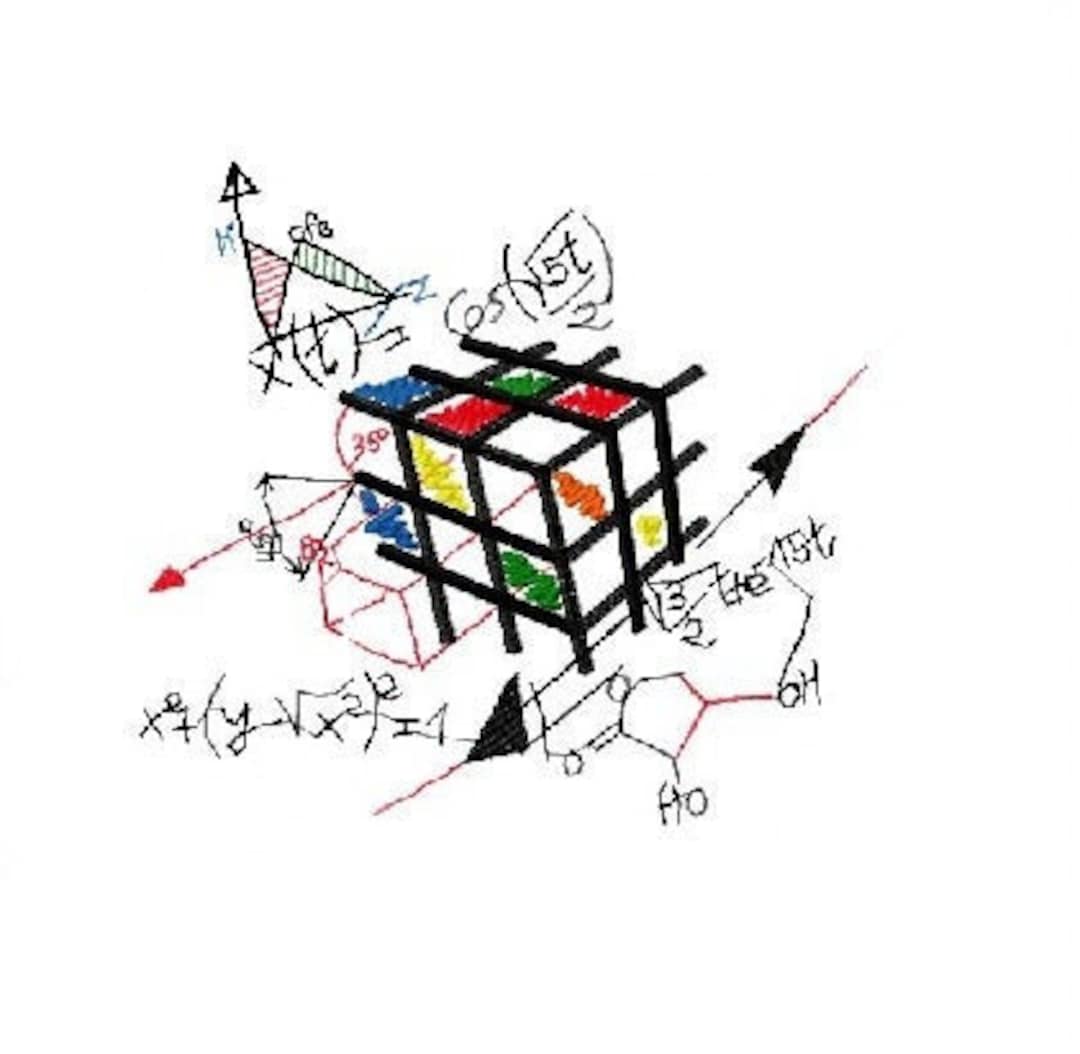 Math Formulas Cube Machine Embroidery Design - Etsy