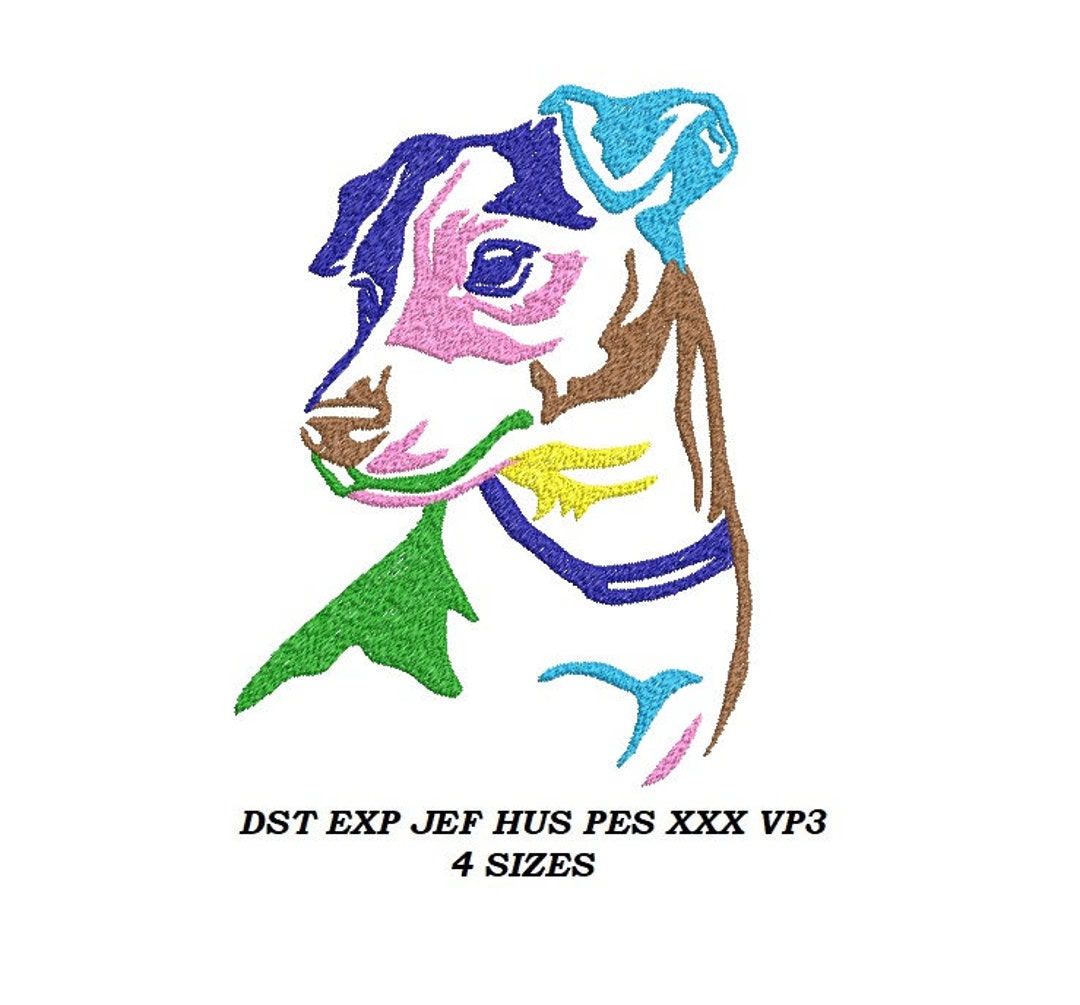 Jack Russell Dog Embroidery Design - 4 Sizes - Embroidery Pattern ...