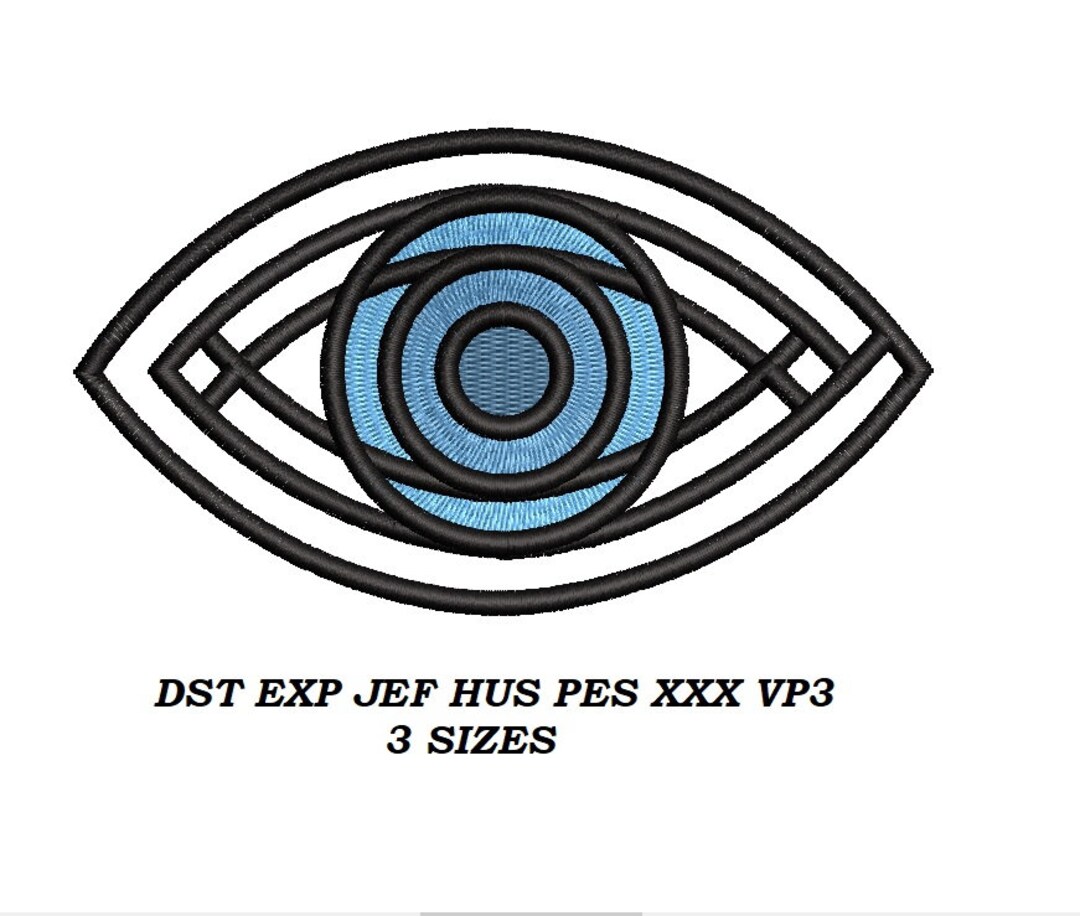 Eye Machine Embroidery Design - 3 SIZES - Embroidery Pattern, Digital ...