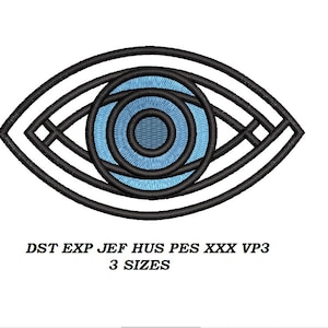 Eye Machine Embroidery Design - 3 SIZES - Embroidery Pattern, Digital ...