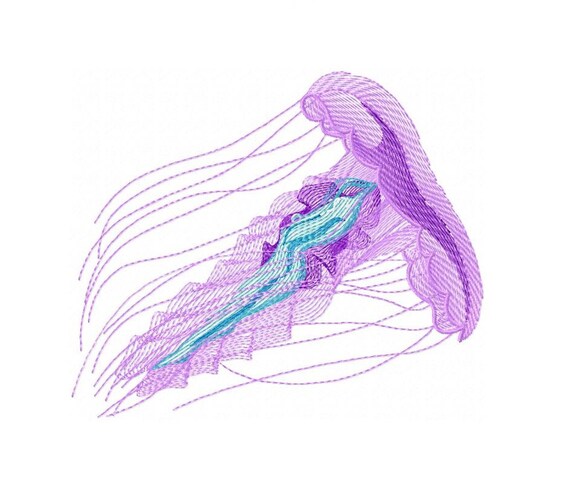 Jellyfish Machine Embroidery Design Embroidery Pattern - Etsy