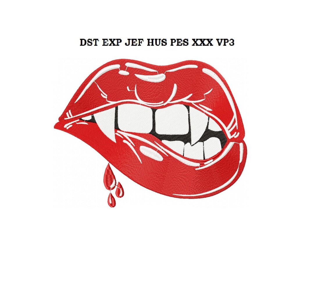 Lips Embroidery Design - Embroidery Pattern - Etsy