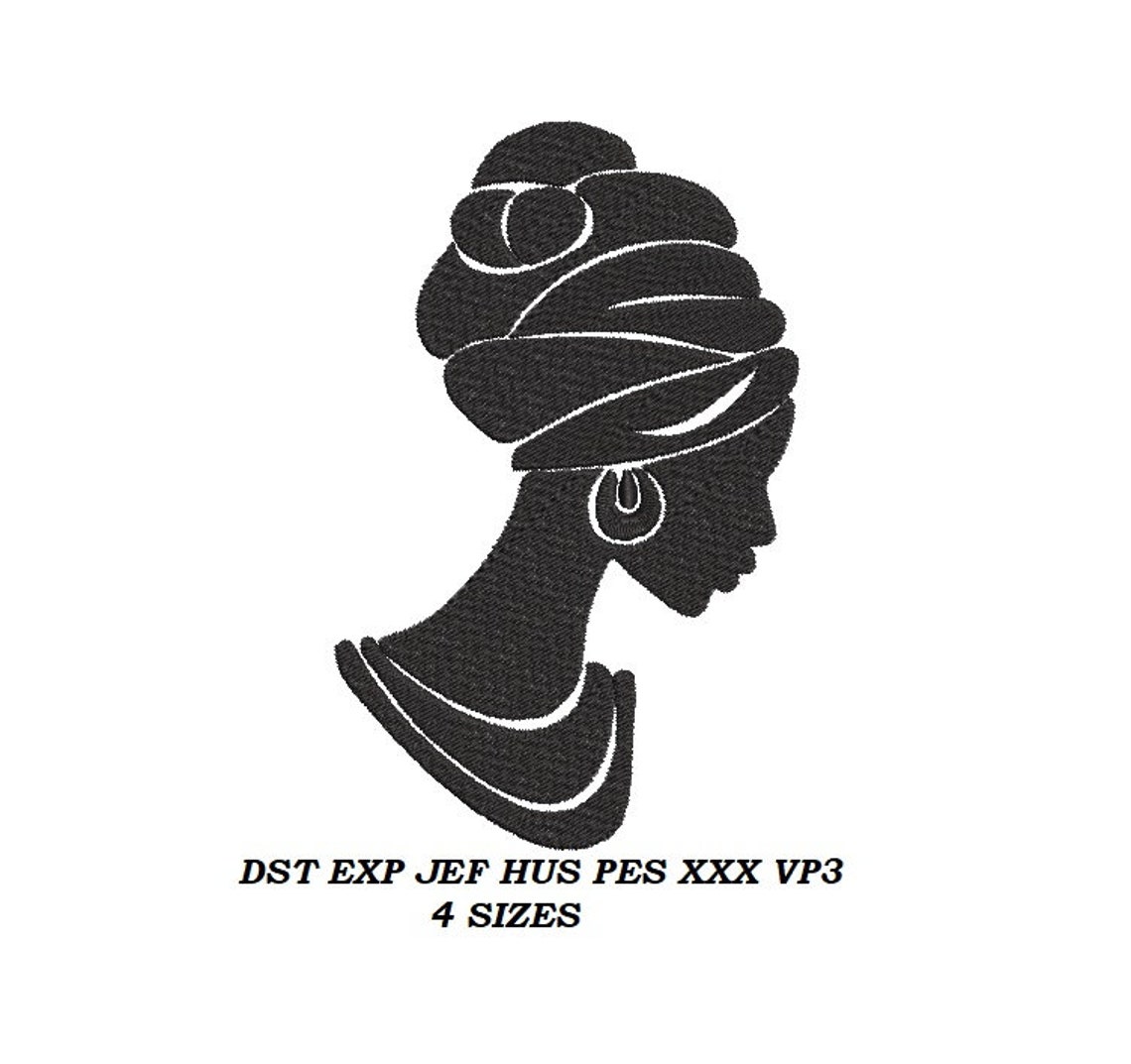 Afro Woman Machine Embroidery Design Black Girl Embroidery - Etsy