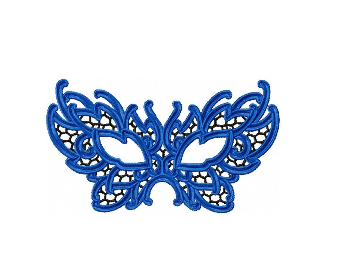 Machine Embroidery Design Masquerade Mask Embroidery Instant - Etsy
