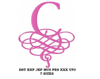 Letter C Embroidery | Etsy