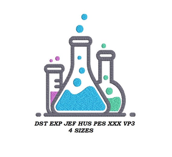 Love Chemistry Machine Embroidery Design 4 Sizes Science - Etsy