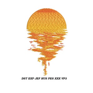 Liquid Sun Machine Embroidery - Embroidery Pattern, Sun Embroidery ...