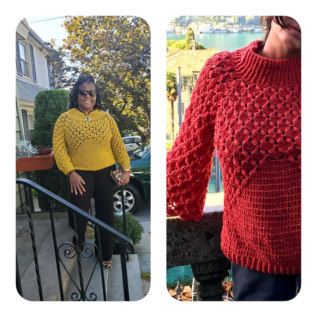 Fantasy Crochet Pattern Pdf, Fifi Sweater, Instruction for Sizes Small ...