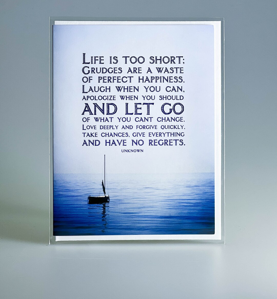Life is Too Short Greeting Cards for All Occasions Blu Ink Press single ...