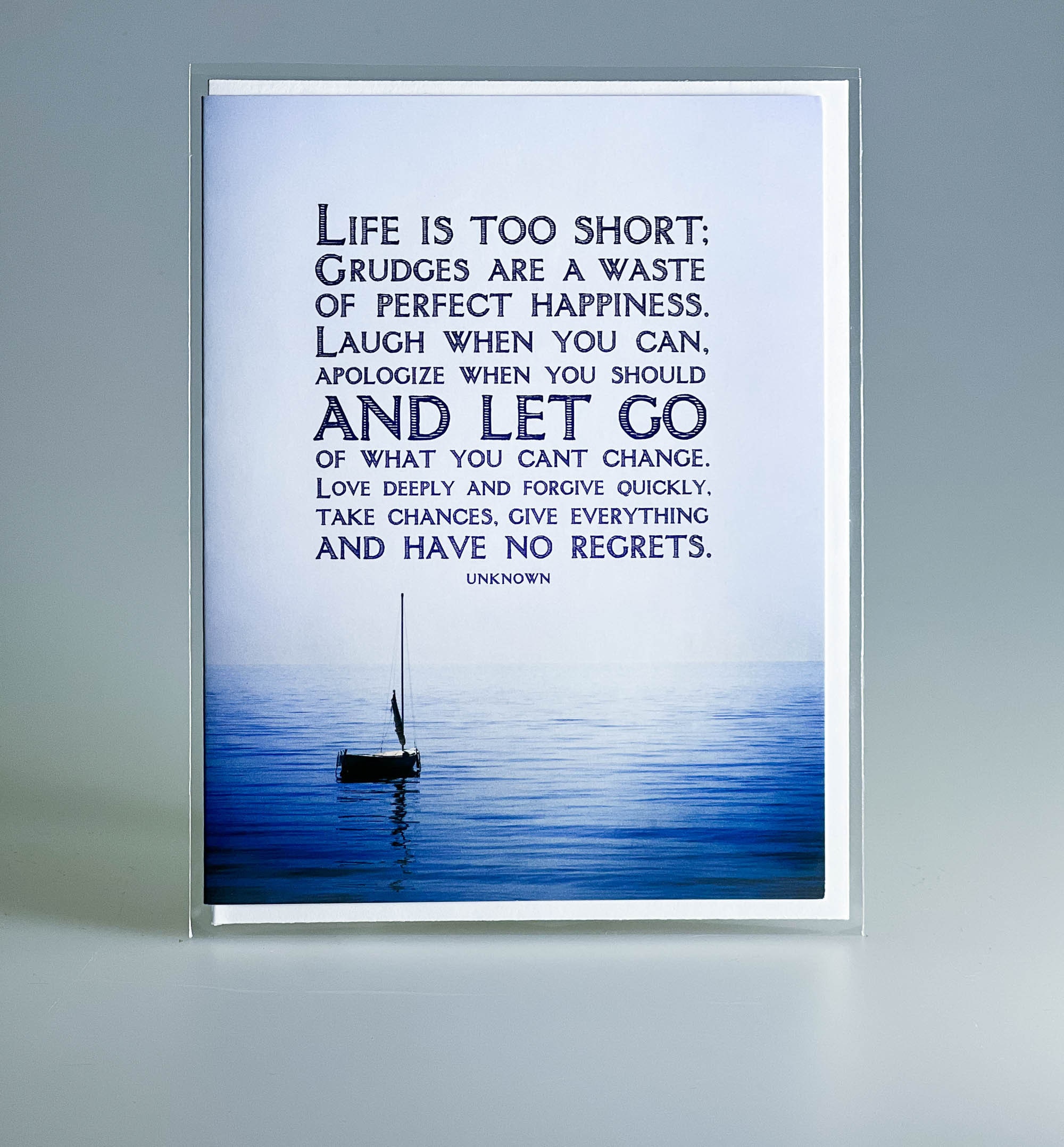 Life is Too Short Greeting Cards for All Occasions Blu Ink Press single ...