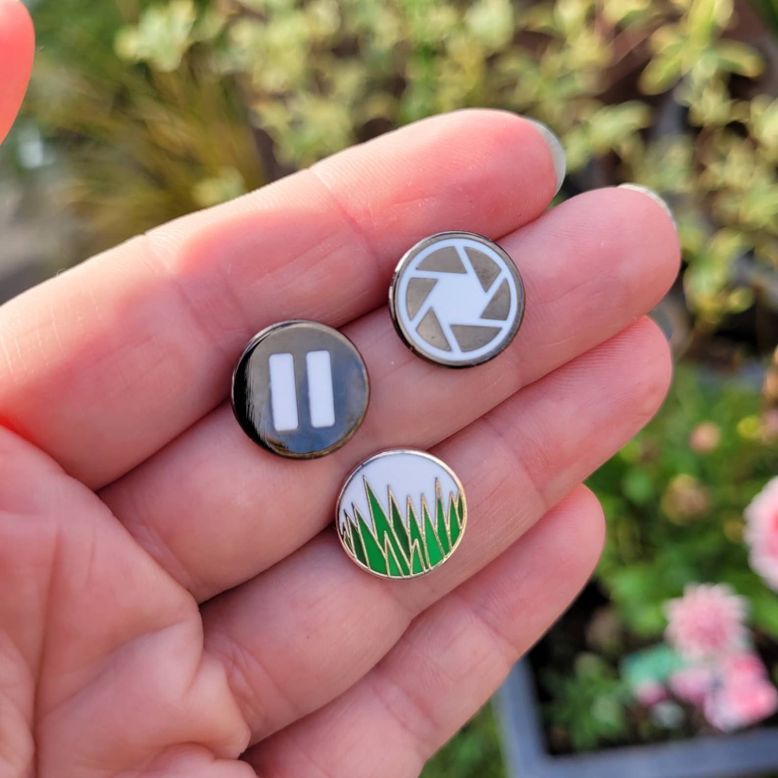Grounded | Focus | Pause | Enamel Pin Badge | Panic Pins | Mini Pins ...