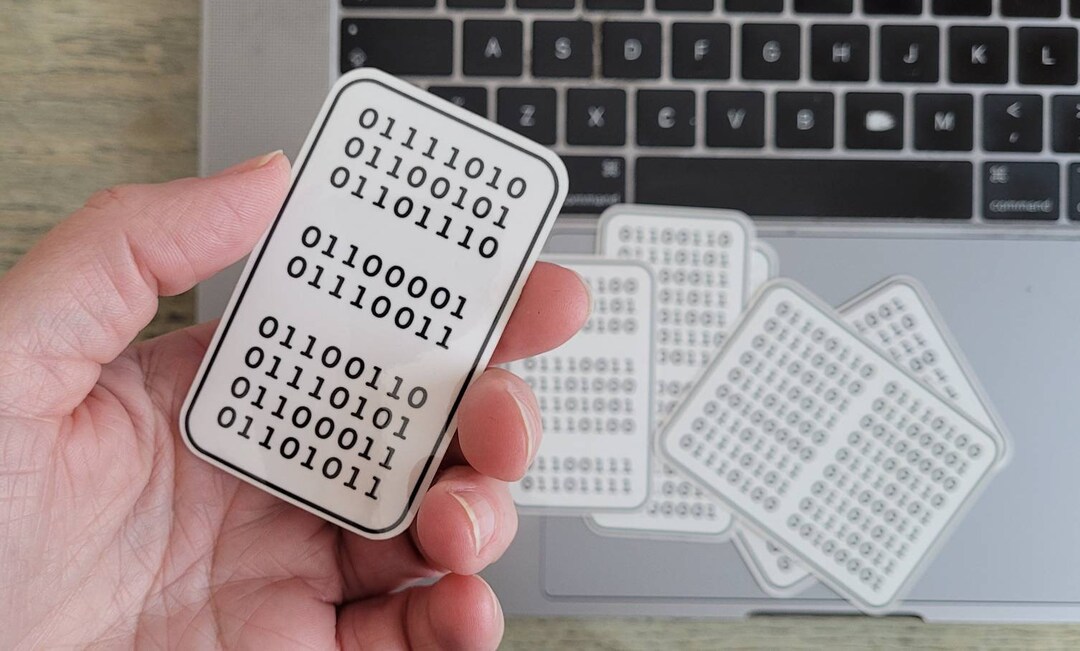 Zen as Fuck Sticker in Binary Code Transparent Decal Laptop Sticker ...