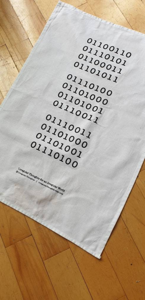 Fuck This Shit Print Binary Code Tea Towel - Etsy UK