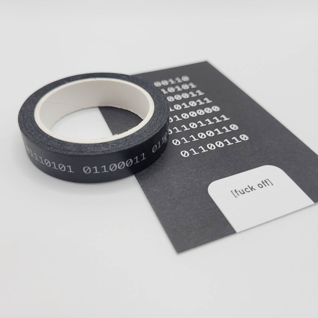 Fuck off Washi Tape Binary Code - Etsy UK