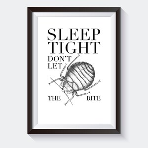 Sleep Tight Don't Let the Bedbugs Bite | Bedroom Art | Downloadable ...