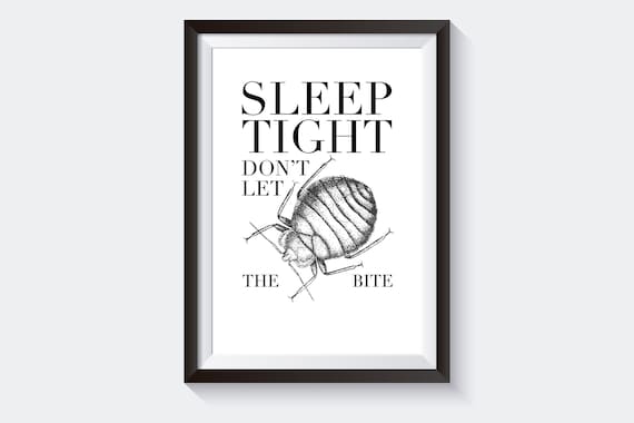 Sleep tight don't let the bedbugs bite bedroom art | Etsy