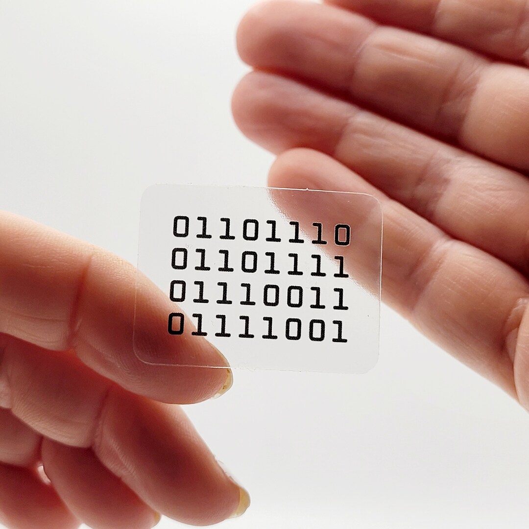 Nosy in Binary Code [2024 Edition] | Transparent Decal | Laptop Sticker ...