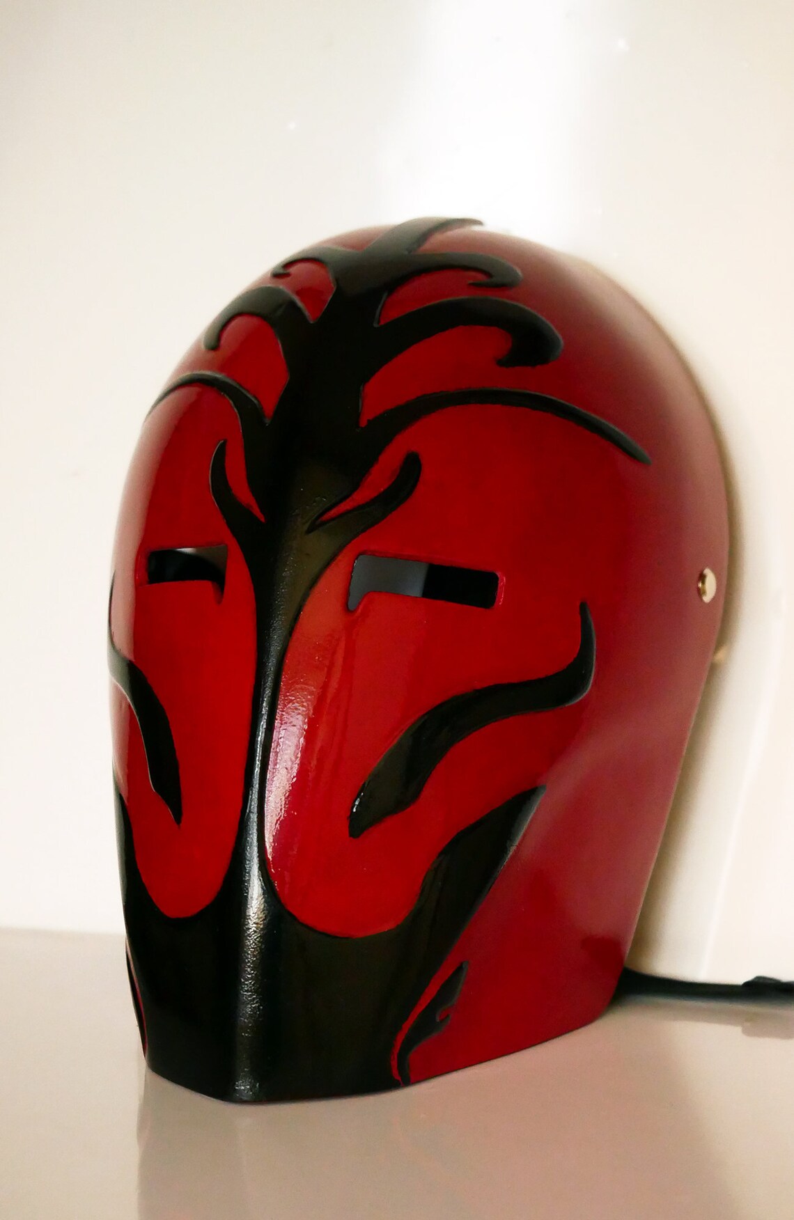 Red Temple Guard mask. Jedi Tample Mask Helmet. Red with black | Etsy