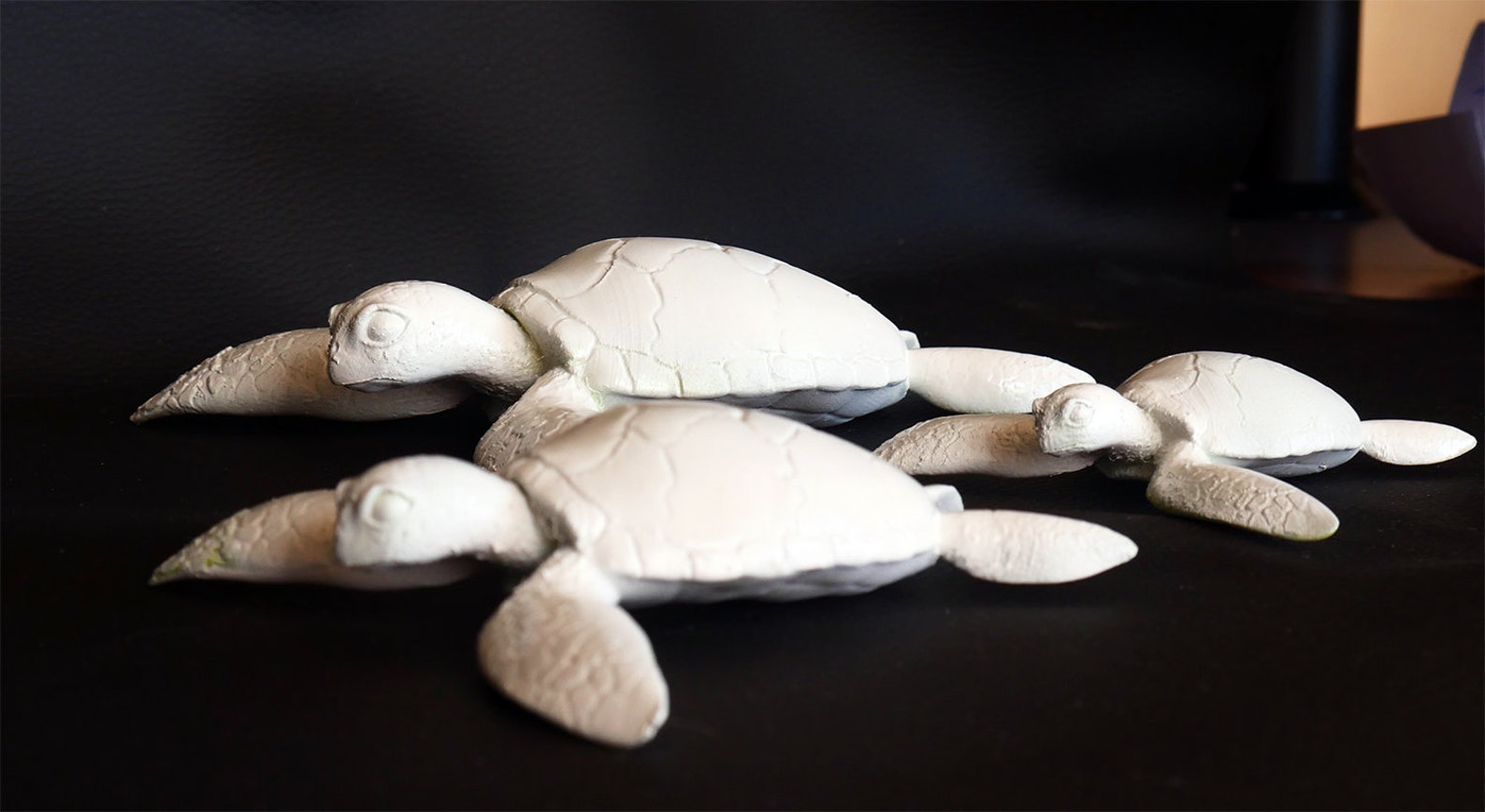ORIGINAL White Sea Turtles. Set. Wall Sculpture. 3D Picture. Sea Decor ...