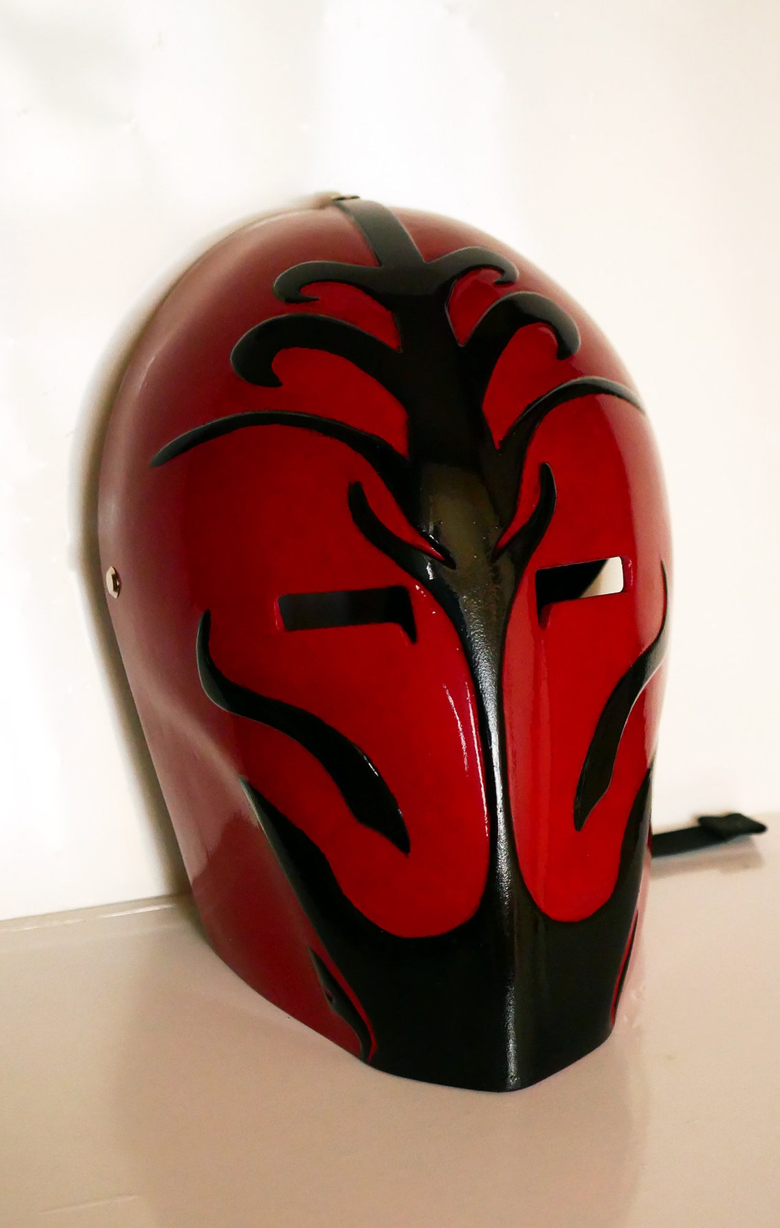 Red Temple Guard mask. Jedi Tample Mask Helmet. Red with black | Etsy