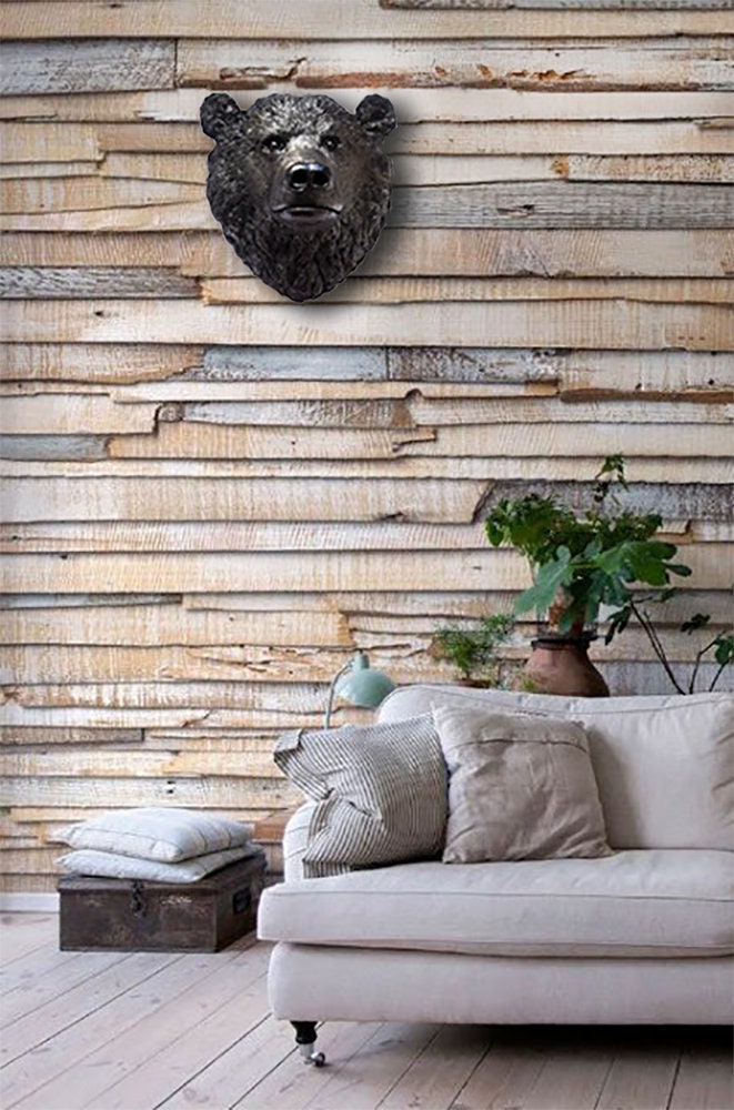 ORIGINAL Black bear Head Sculpture Large black grizzly bear | Etsy