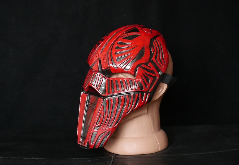 Kotor Sith Acolyte Red Mask Helmet, Sith Mask. Weathered Cosplay Prop ...
