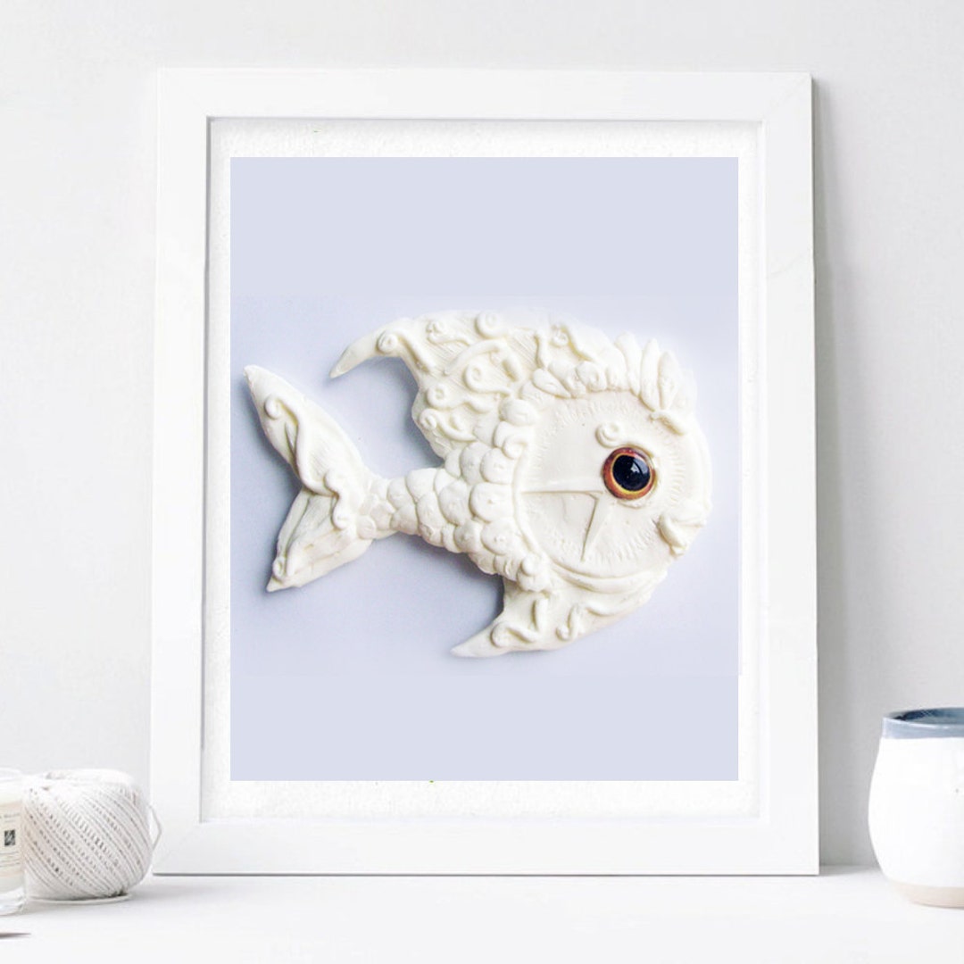 Fish. Nursery Decor. Children's Room Decor. Baby Animal. Wall Sculpture ...
