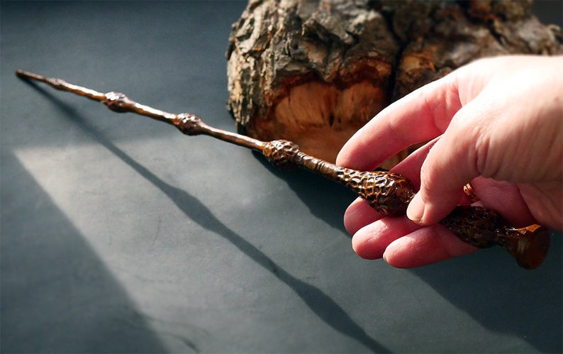 Inspired by the Elder Magic Wand, Replica 1:1 Weathered Cosplay Prop ...
