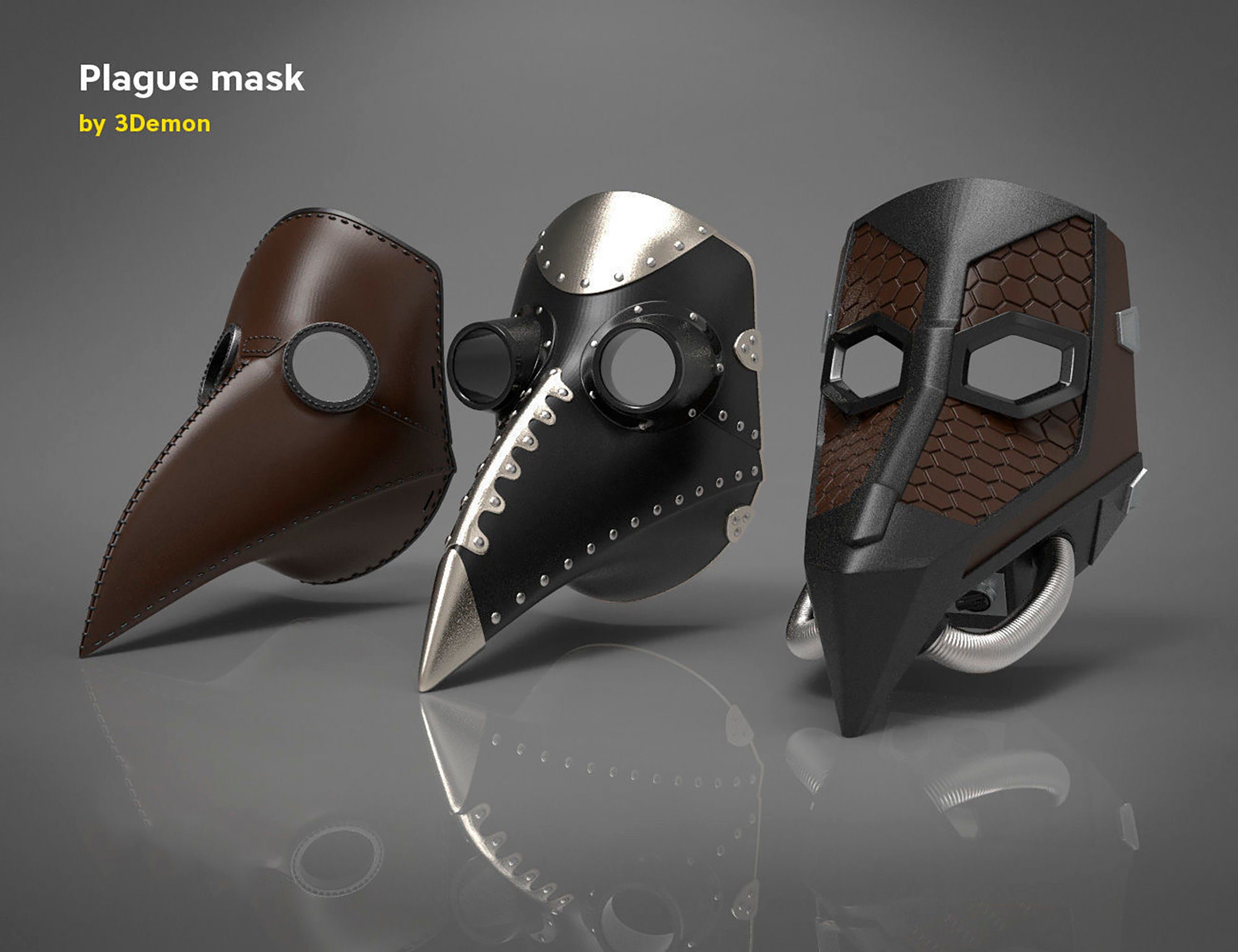 Halloween Plague Doctor Mask. Halloween Mask. Inspired by Plague Doctor ...