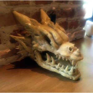 ORIGINAL Dragon Head Sculpture, Large Dragon Skull, Decor, Full Head ...