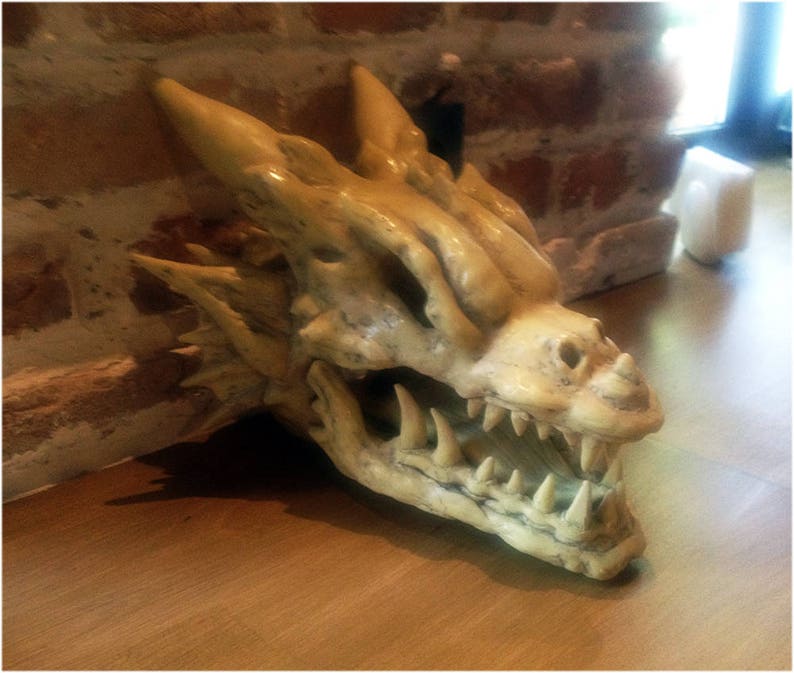 ORIGINAL Dragon Head Sculpture Large Dragon Skull Decor | Etsy