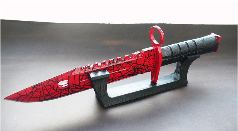 Red knife M9 Bayonet Inspired by CS M9 Crimson Web | Etsy