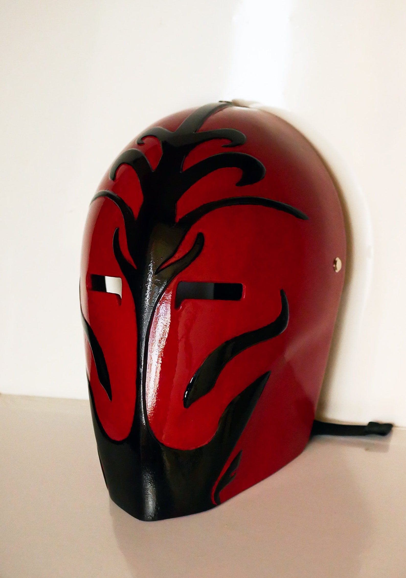 Red Temple Guard mask. Jedi Tample Mask Helmet. Red with black | Etsy