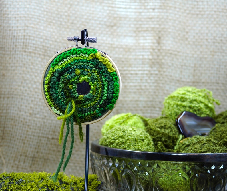 MOSSY REFLECTION POOL Moss Embroidery Moss Fiber Art Moss - Etsy