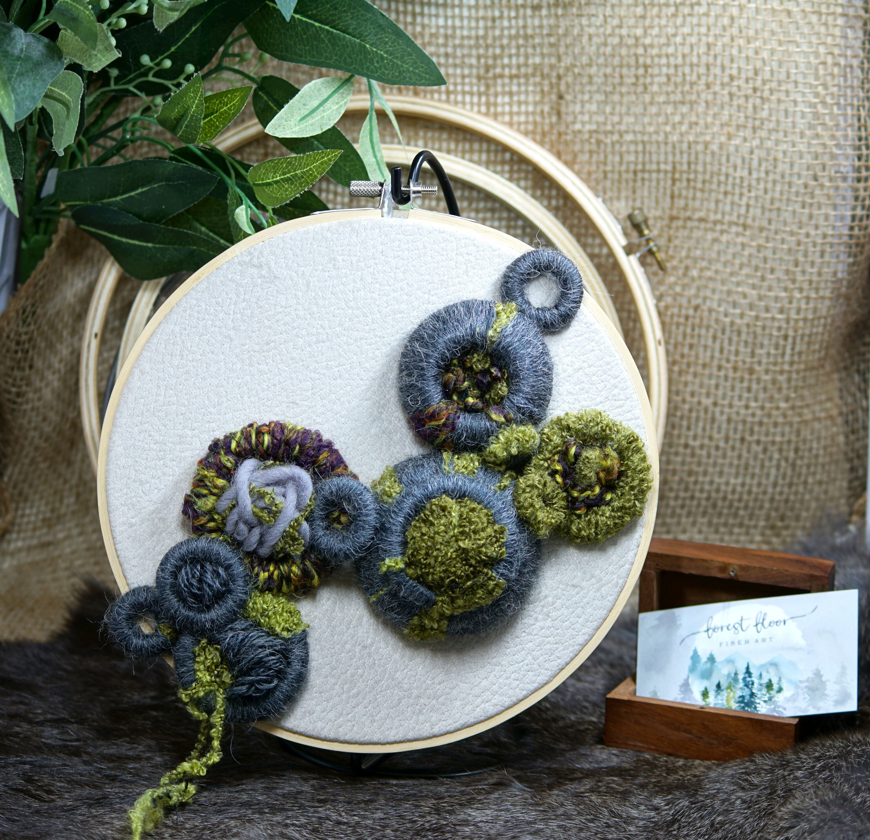 MOSSY RIVER ROCKS I Original 3D Textile Art Fiber Art Display - Etsy