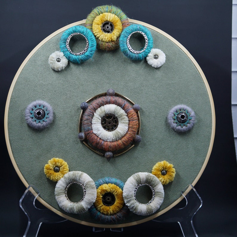 COSMIC BALANCE Original Textile Art Design Embroidery Art Wall - Etsy