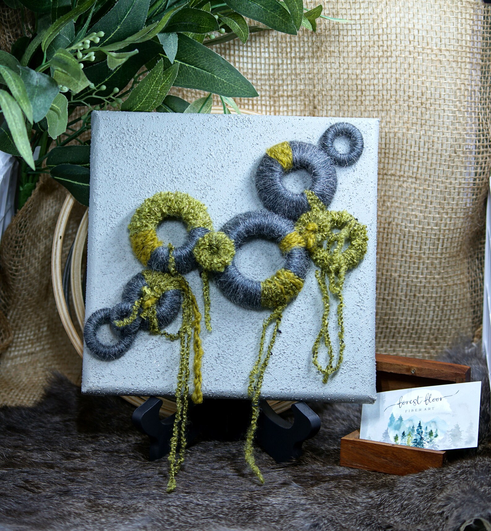 MOSSY RIVER ROCKS 3 Original 3D Textile Art Fiber Art Display - Etsy