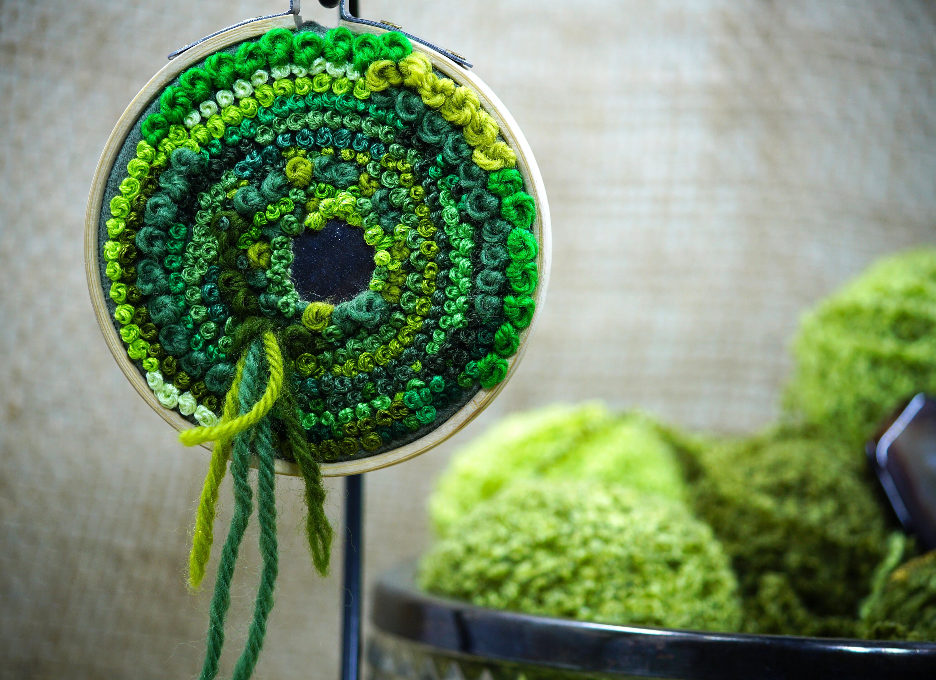 MOSSY REFLECTION POOL Moss Embroidery Moss Fiber Art Moss - Etsy