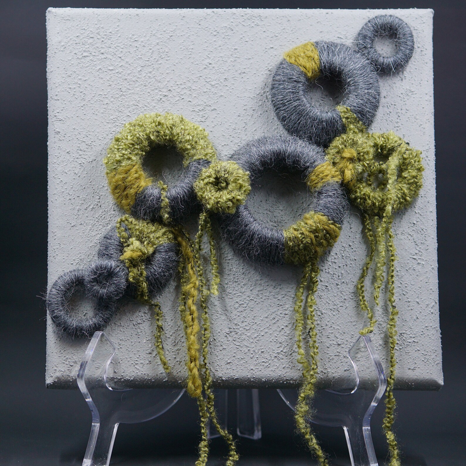 MOSSY RIVER ROCKS 3 Original 3D Textile Art Fiber Art Display - Etsy